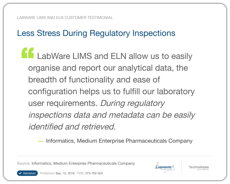 Laboratory Software for Contract Research and Manufacturing Labs